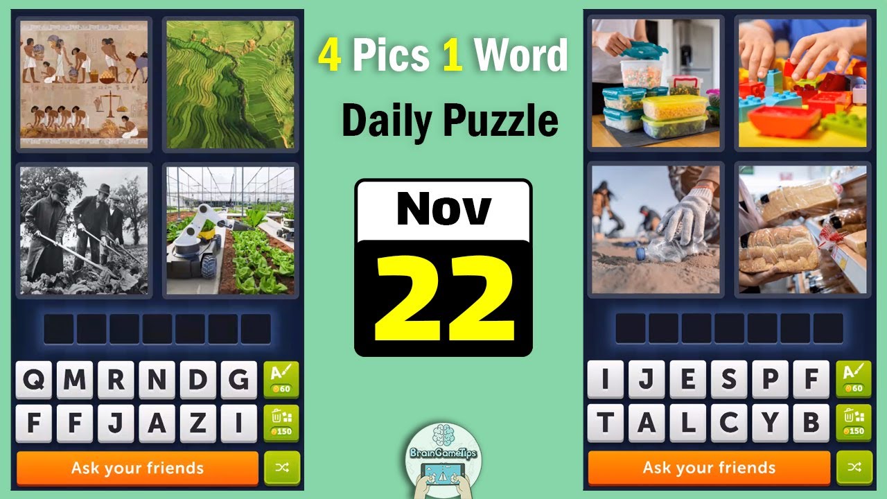 4 Pics 1 Word November 22 2022 Daily Puzzle Answer - YouTube