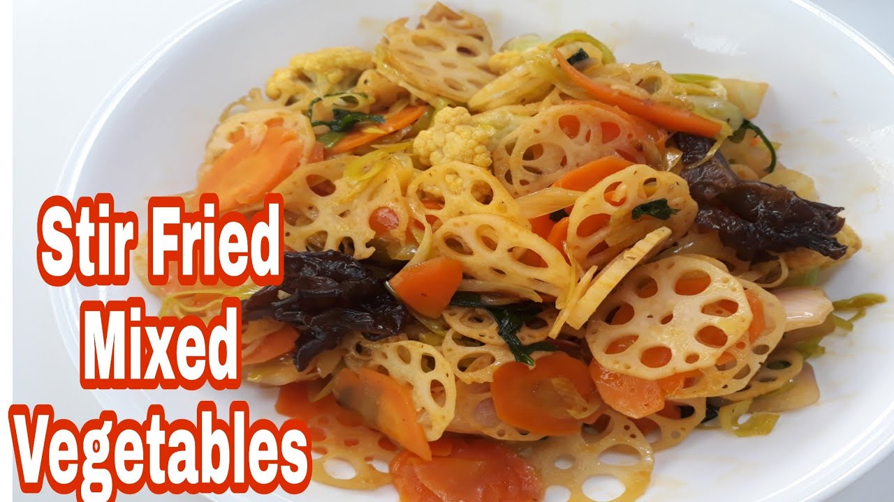 STIR FRIED MIXED VEGETABLES WITH SPECIAL SAUCE| chinese stir-fry veg ...