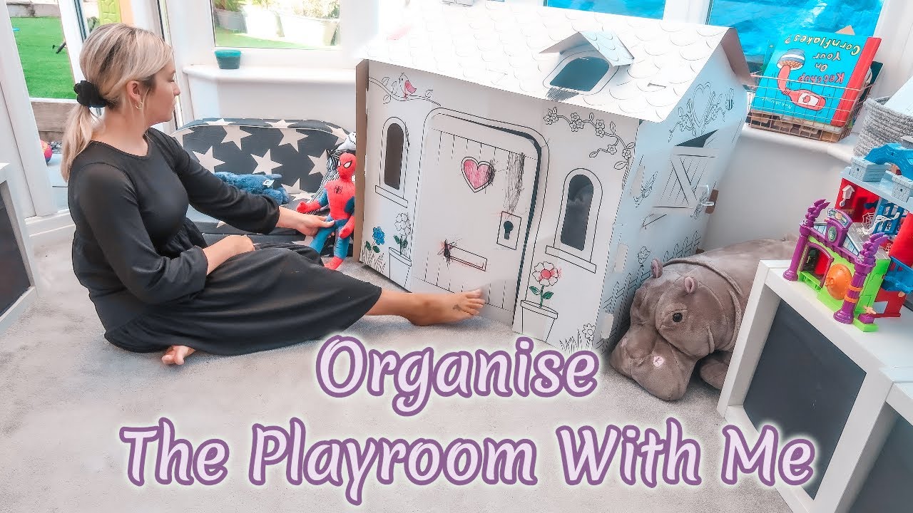 ORGANISE PLAYROOM WITH ME | QUICK PLAYROOM TOUR | ellie polly - YouTube
