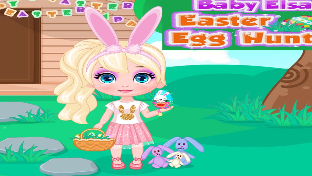 Baby Elsa Easter Egg Hunt - Baby Elsa Dress Up and Painting Game For ...