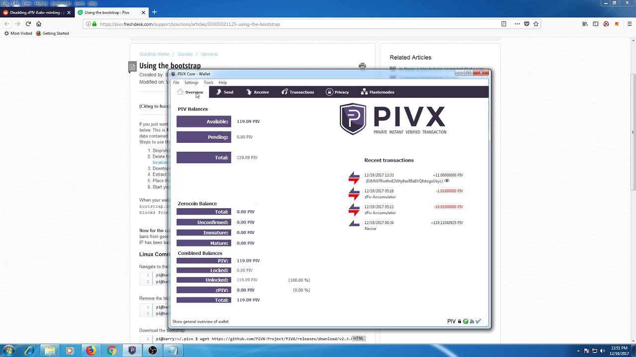 Pivx Staking and zPiv Zerocoin Tutorial 2018 - YouTube