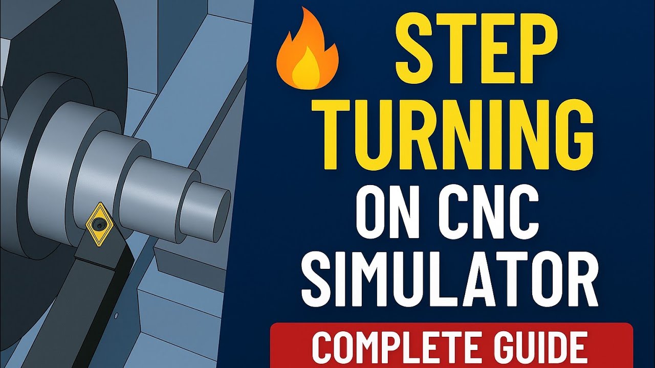 “🔥 Step Turning on CNC Simulator | Complete Guide for Beginners!” # ...