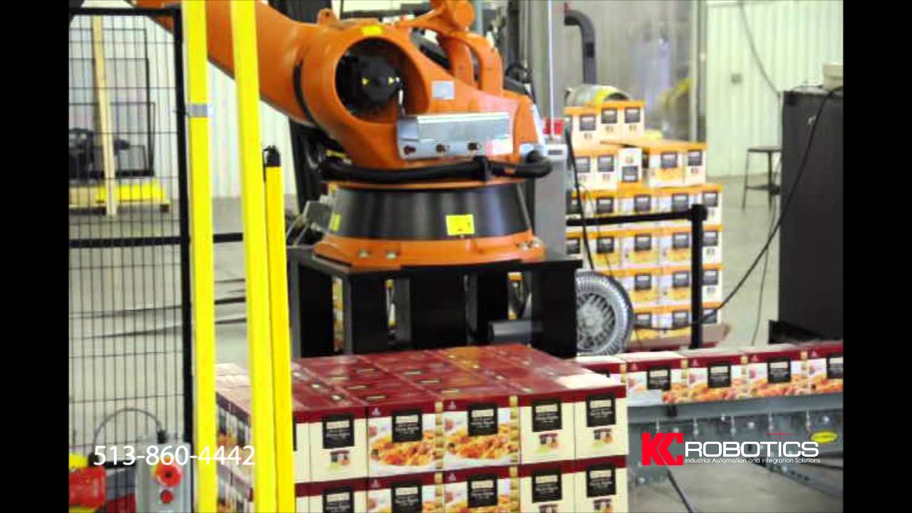 Palletizing Pasta Robot 042913 - YouTube