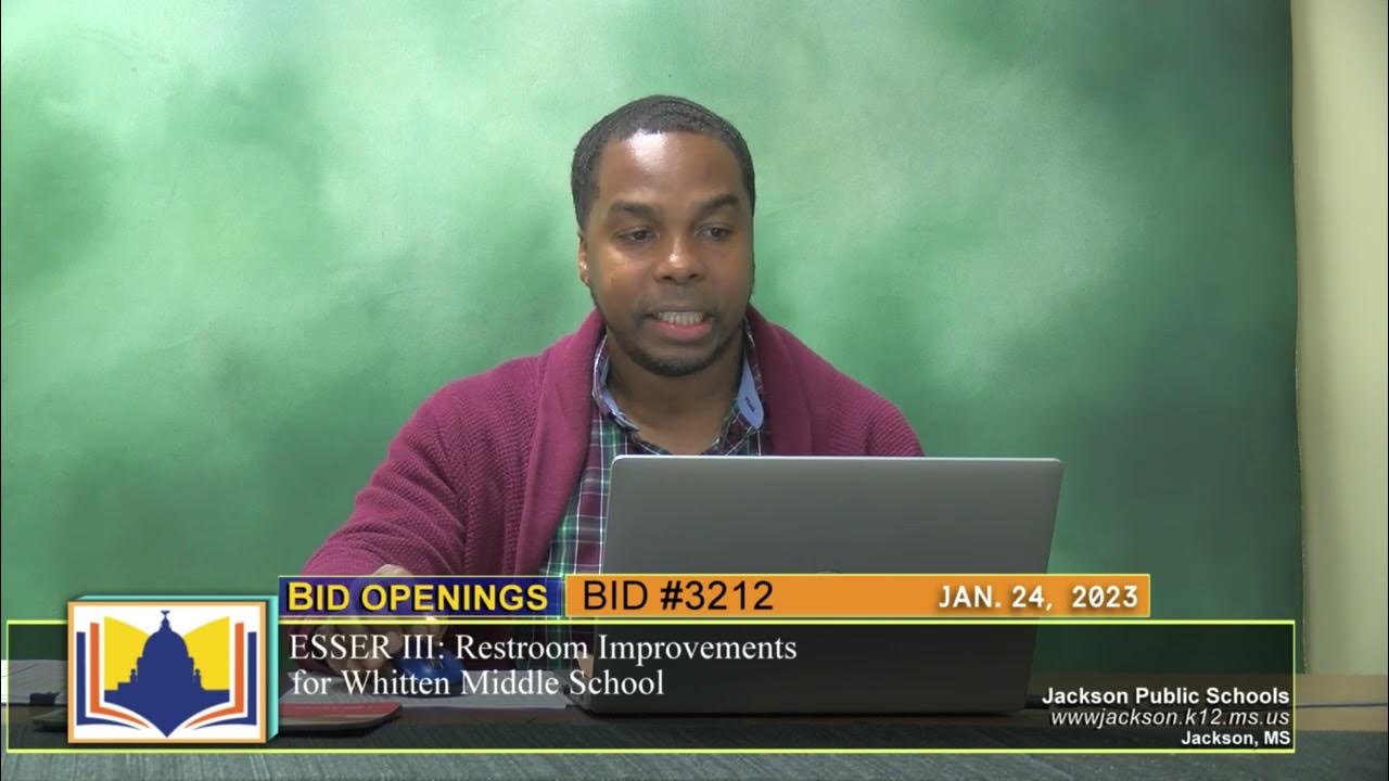 Bid Opening #3212 for Jackson Public School District. 1/24/23 - YouTube