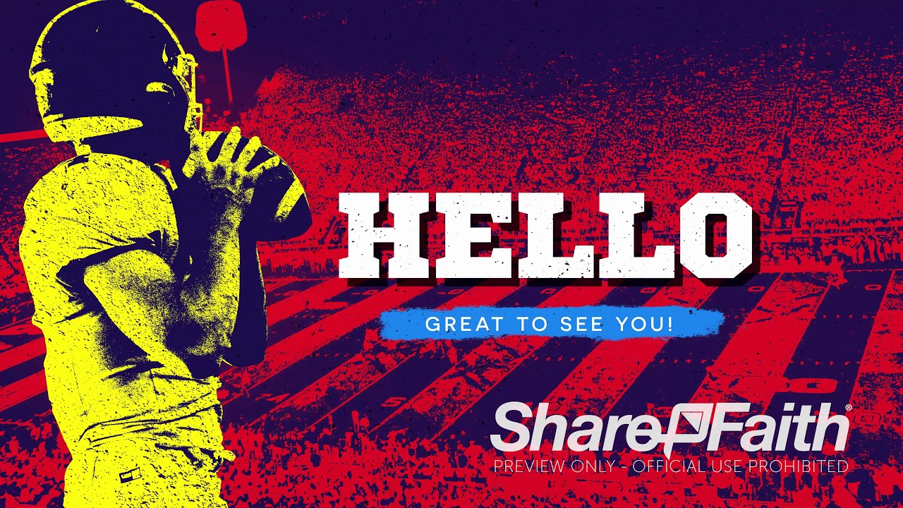 Super Sunday Football Church Welcome Motion Graphic | Sharefaith.com ...