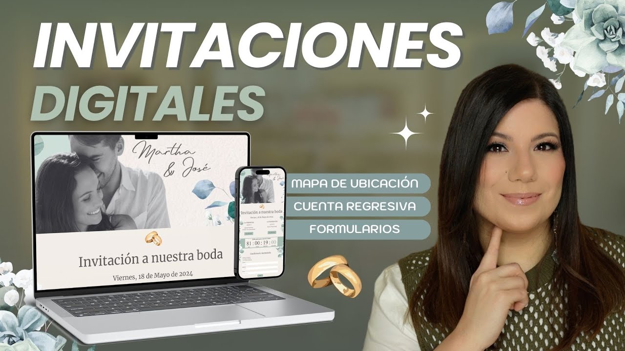 Diseña invitaciones digitales 🌟 Bodas, cumpleaños y muchos más... - YouTube