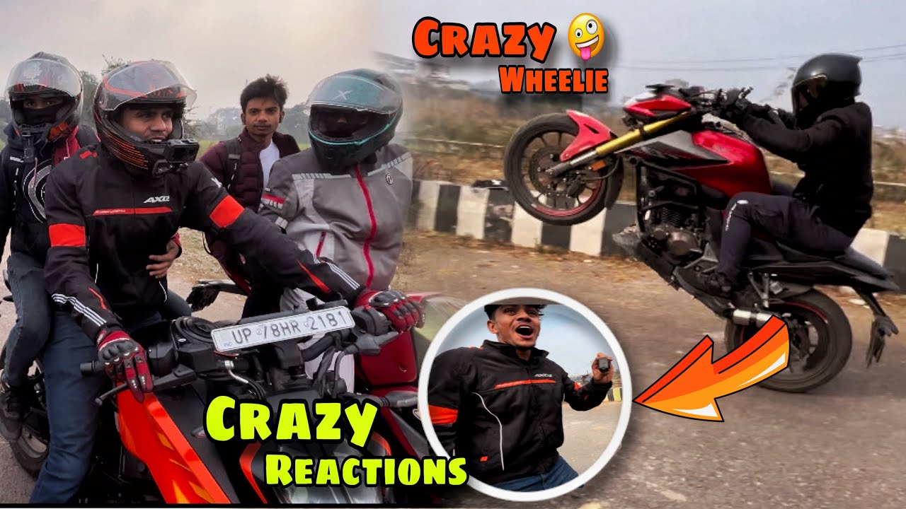 Wheelie goes wrong💀|| crazy reactions😱||@ashuvlogs7711 #automobile #r15 ...