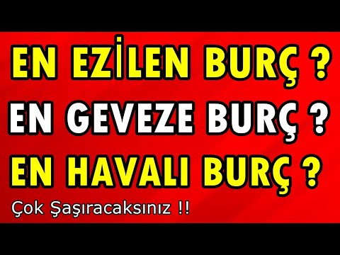BURÇLARIN ENLERİ !!! 2022 BURÇLAR VE EN ÖNEMLİ ÖZELLİKLERİ