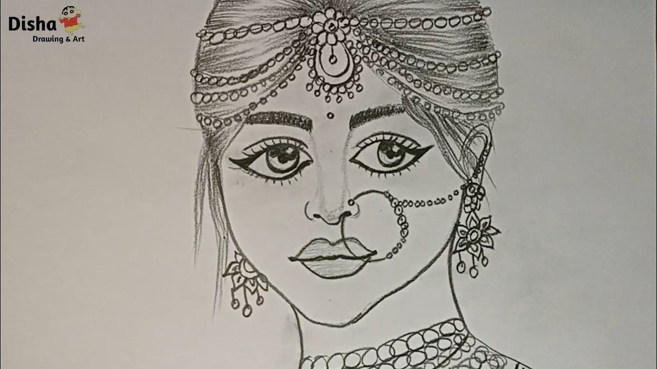 Dulhan Pencil Sketch A Masterpiece Of Visual Elegance