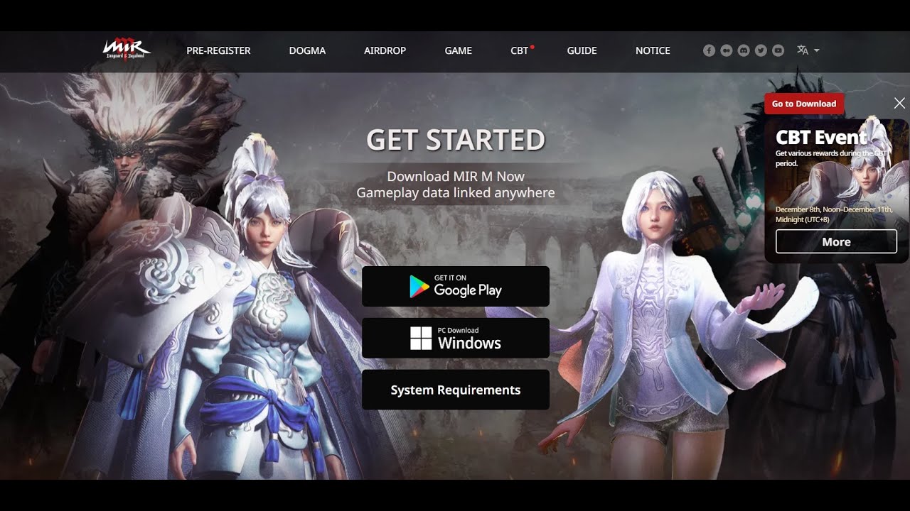 MIR M Global CBT Pre Download Open - YouTube