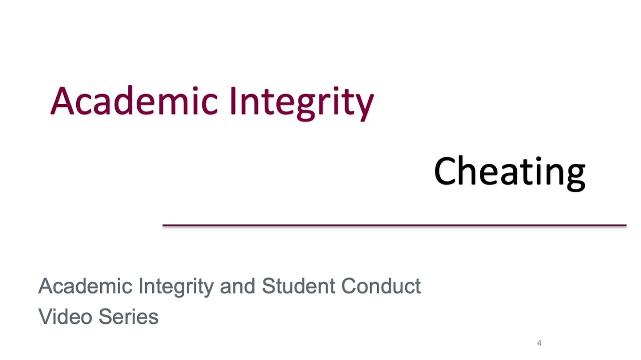 Academic Integrity - Cheating - YouTube