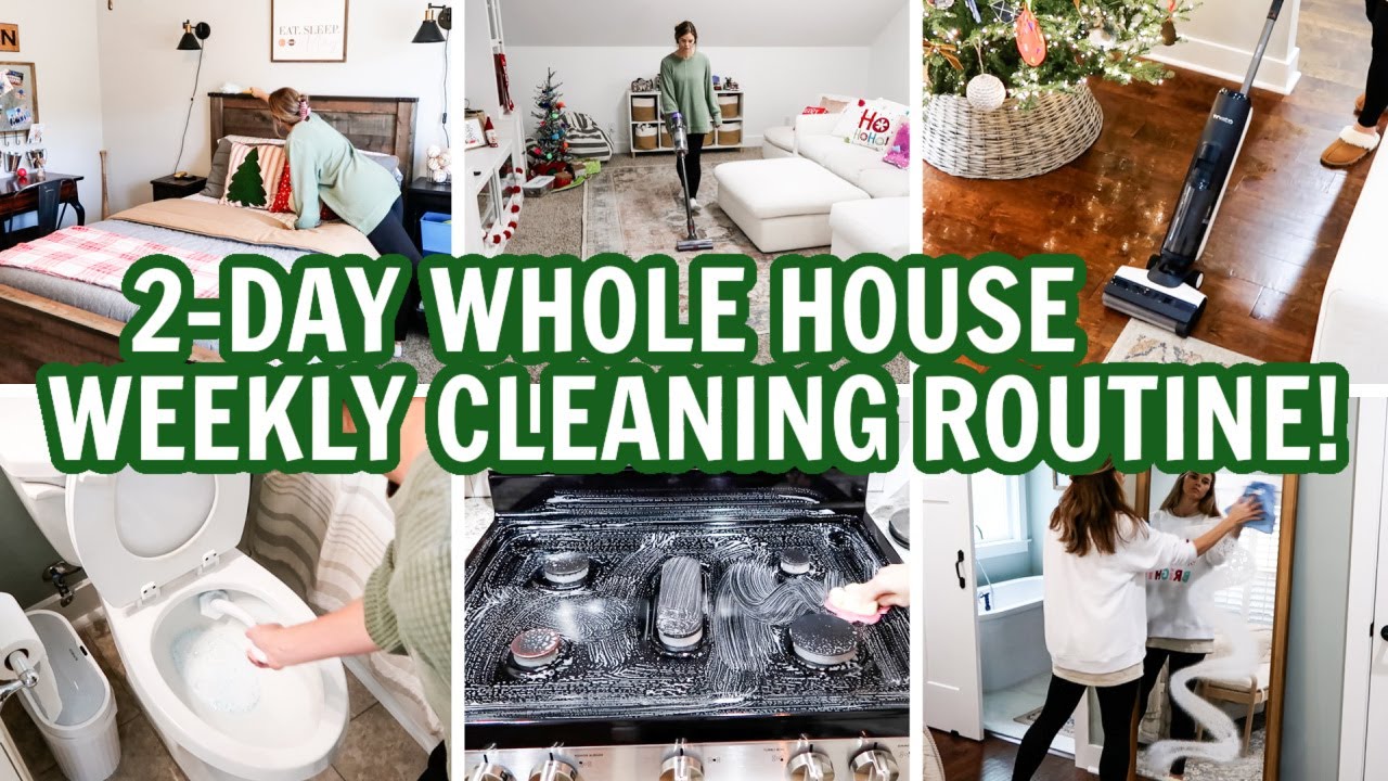WHOLE HOUSE WEEKLY CLEANING ROUTINE! | MOTIVATIONAL CLEANING VIDEO ...