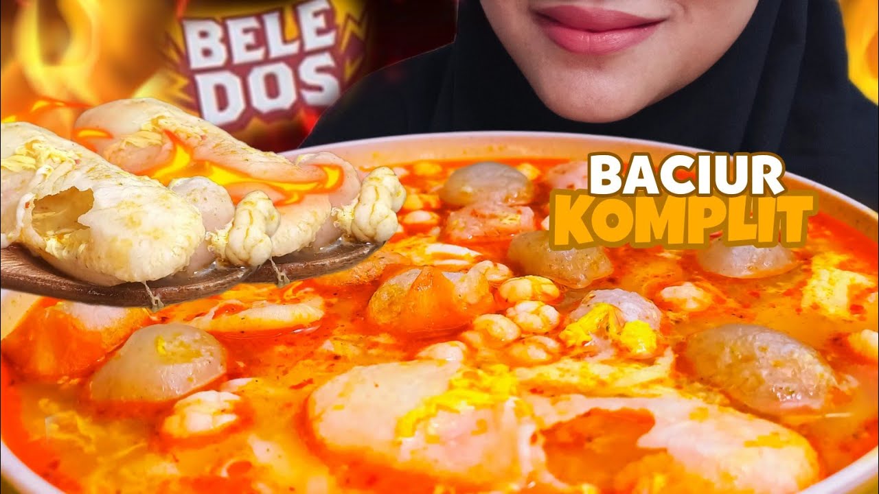 Asmr Mukbang Baso Aci Urat Komplit Dari Beledos 🔥‼️ Baso Aci Kenyal