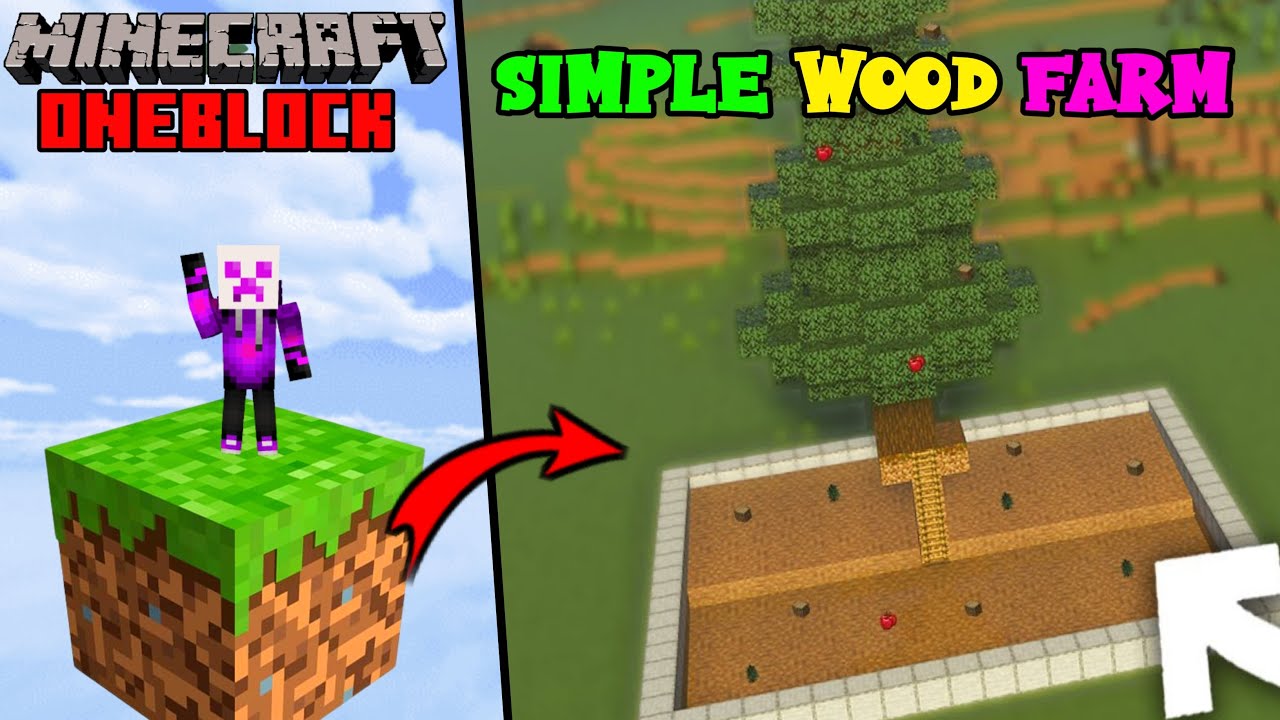 Minecraft Wood Farm || In Oneblock World - YouTube