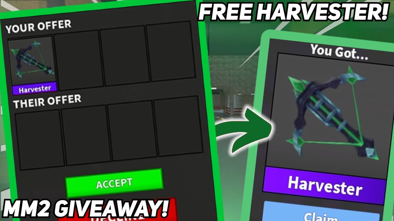 MM2 Harvester GIVEAWAY! | MM2 Giveaway! - YouTube