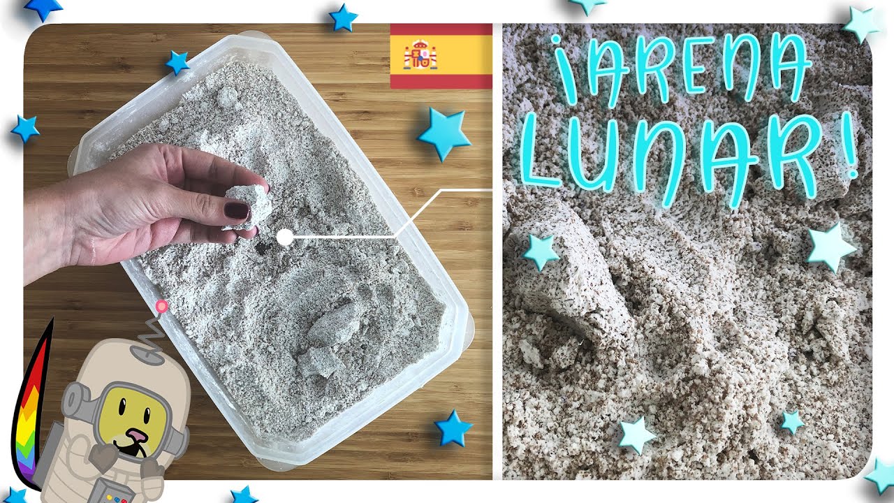 CÓMO hacer ARENA LUNAR en 1 MINUTO 🌙 JUEGO SENSORIAL en CASA o en CLASE ...