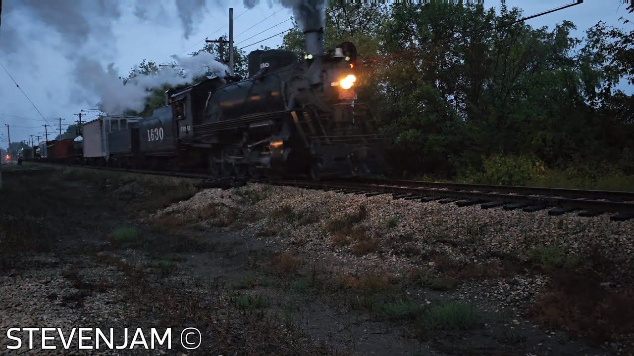 Frisco 1630 Steam Freight Train - Showcase Weekend 2023 - Illinois ...