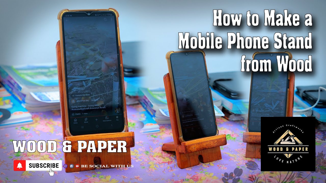 How to Make a Mobile Phone Stand from Wood | DIY Project | Phon Holder ...