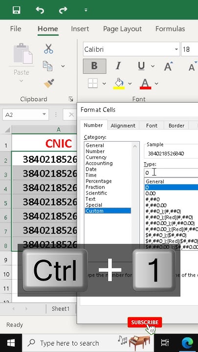 HOW TO ADD DASH IN CNIC IN EXCEL - YouTube