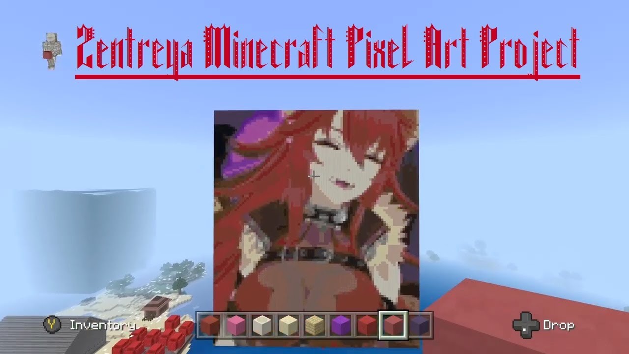 Zentreya Minecraft Pixel Art Project #zentreart - YouTube