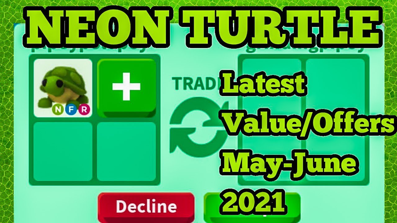 What People Trade For NEON TURTLE Now in Adopt me Rich Server / Trading ...