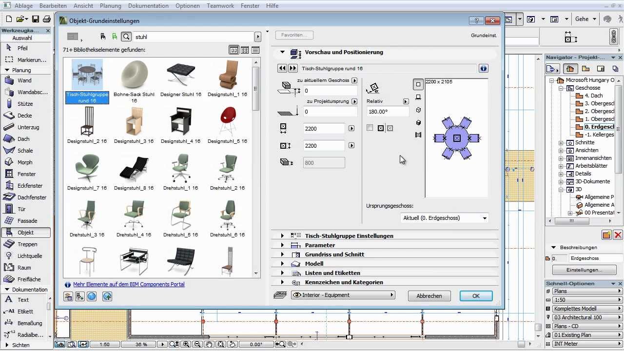 ArchiCAD 16 - BIMcomponents - 3 - Objekt-Information im Einstellungsdialog - YouTube
