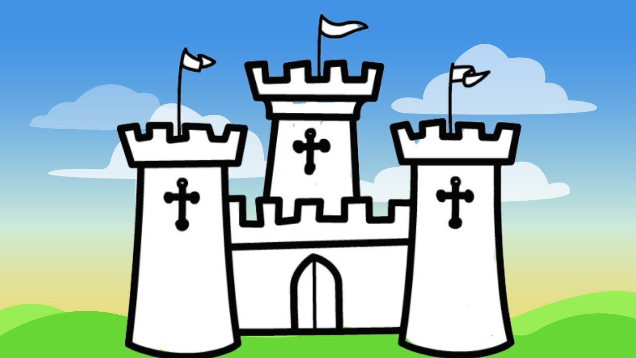 Como Desenhar um Castelo ️ How to draw a castle - YouTube