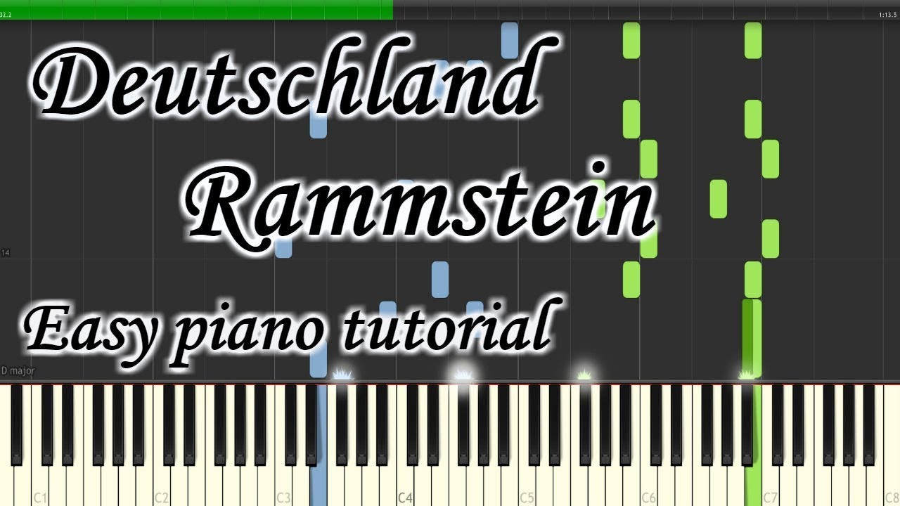 Deutschland Rammstein Very Easy And Simple Piano Tutorial Synthesia