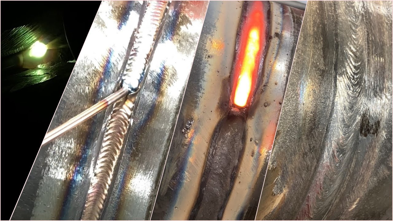 TIG(GTAW)+Stick(SMAW) Welding 1G roll out - YouTube