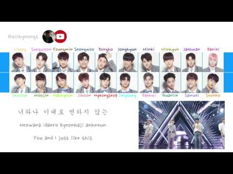 Produce 101 (프로듀스 101) Season 2 - 이 자리에 (Always) Lyric Video (Kor, Rom, Eng)