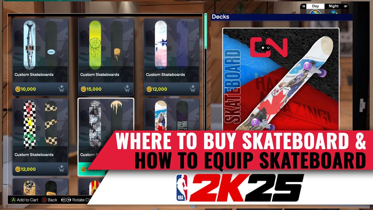 NBA 2K25 How to Equip Skateboard & Where to Buy Skateboard - YouTube