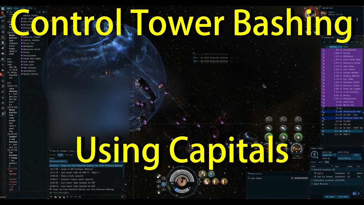 POS Bashing In Capitals - EVE Online - YouTube