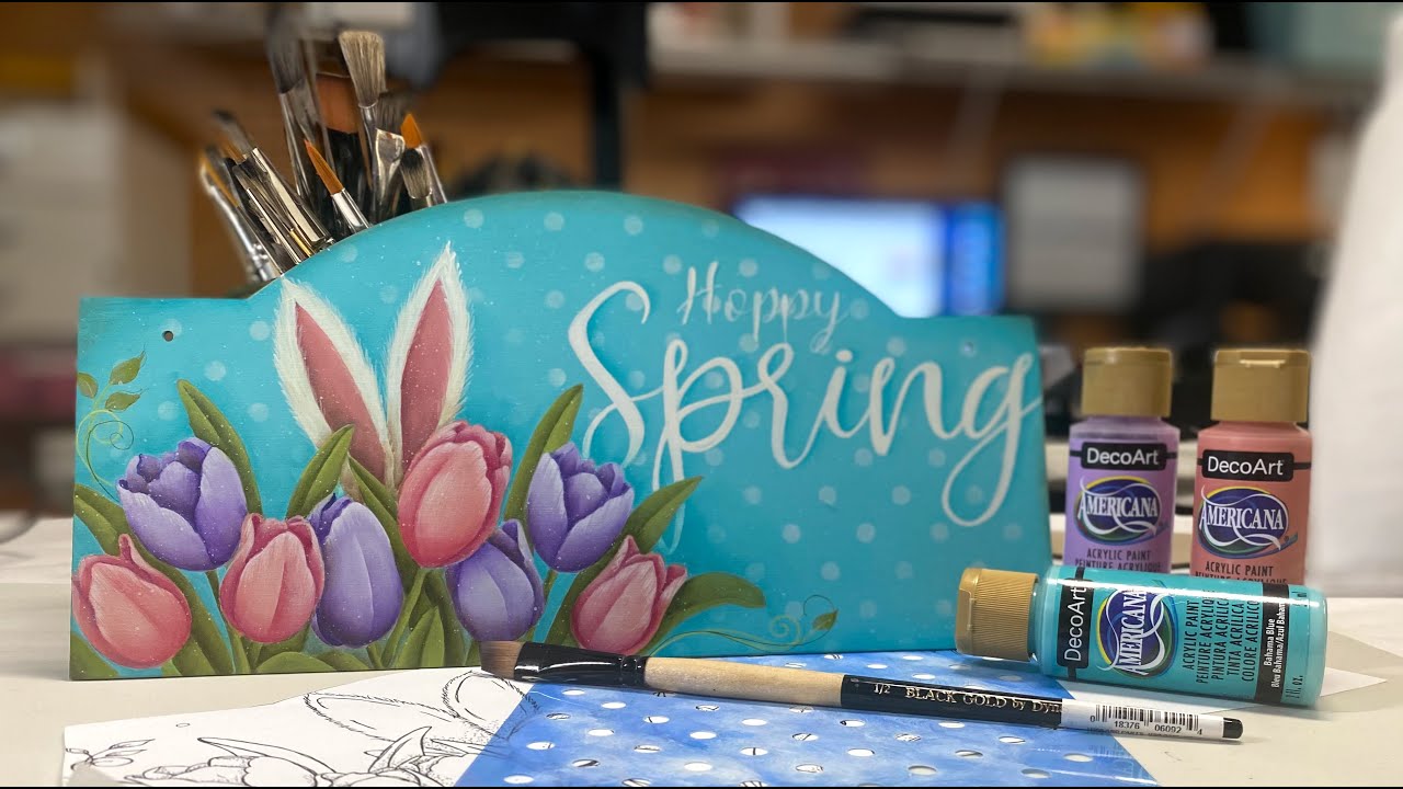"Hoppy Spring" With Tracy. (Spring inspired painting) - YouTube