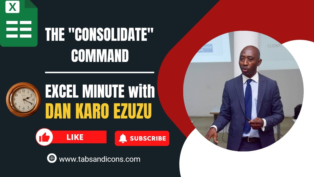 THE CONSOLIDATE COMMAND IN EXCEL - YouTube