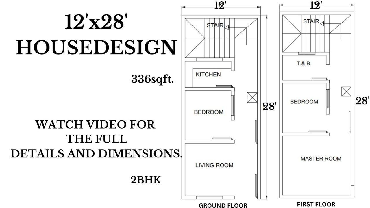 12x28 House Plan| 12x28 House Design | 12x28 floor plan | 12x28 home ...