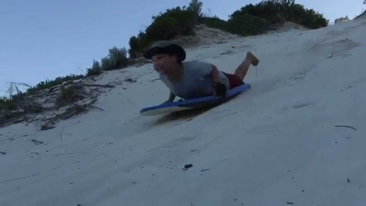 Sand Boarding Sandy Cape - YouTube