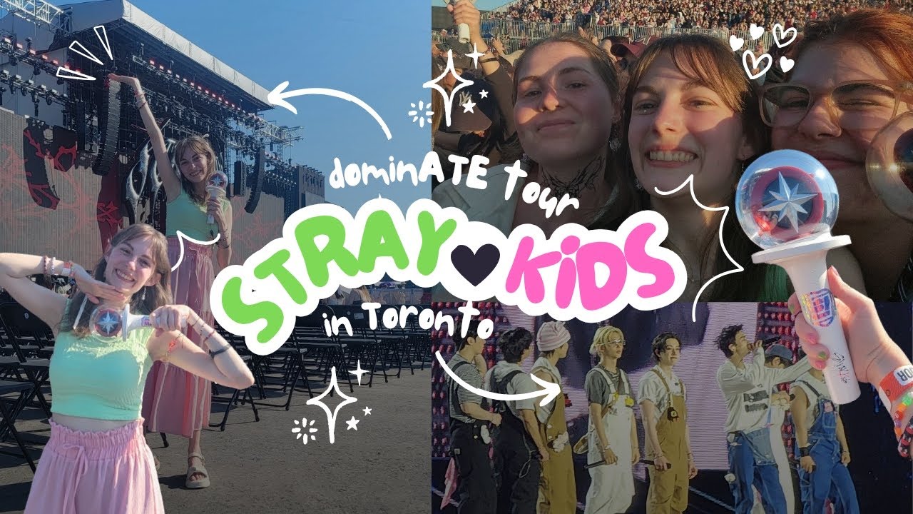 stay vlog | SKZ dominATE in TORONTO 🩷💚 freebies, merch, concert shots ...
