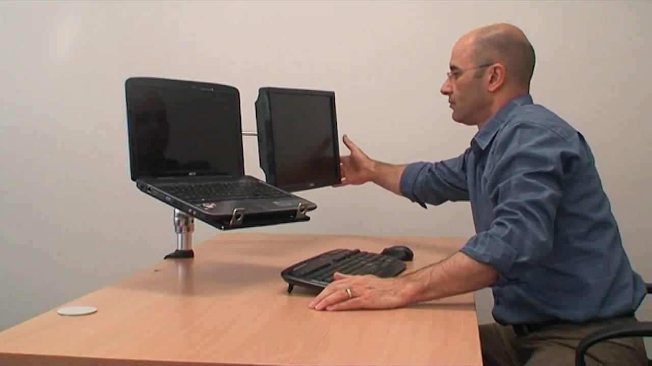 Visidec VF-AT-NP and VF-AT-NBC desk mounts installation video - YouTube