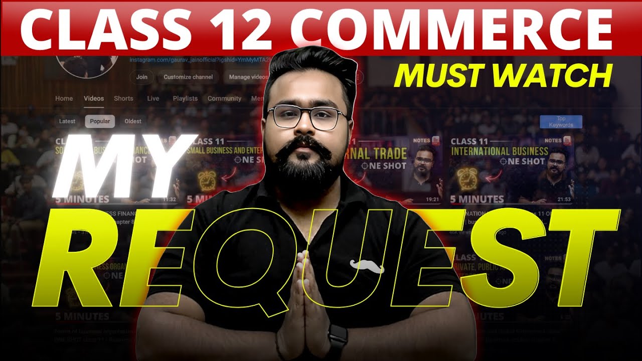DON'T do this MISTAKE class 12 COMMERCE | GAURAV JAIN - YouTube