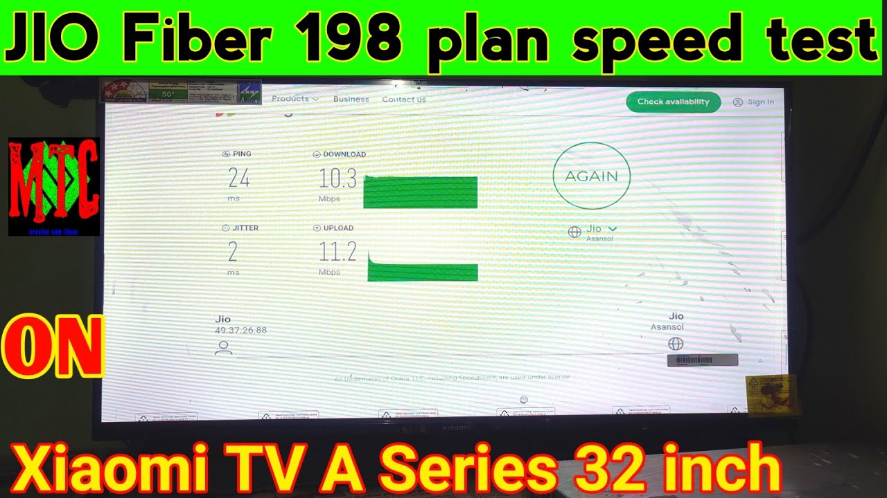 Jio Fiber 198 Plan का speed कितना देता है l Jio Fiber - YouTube
