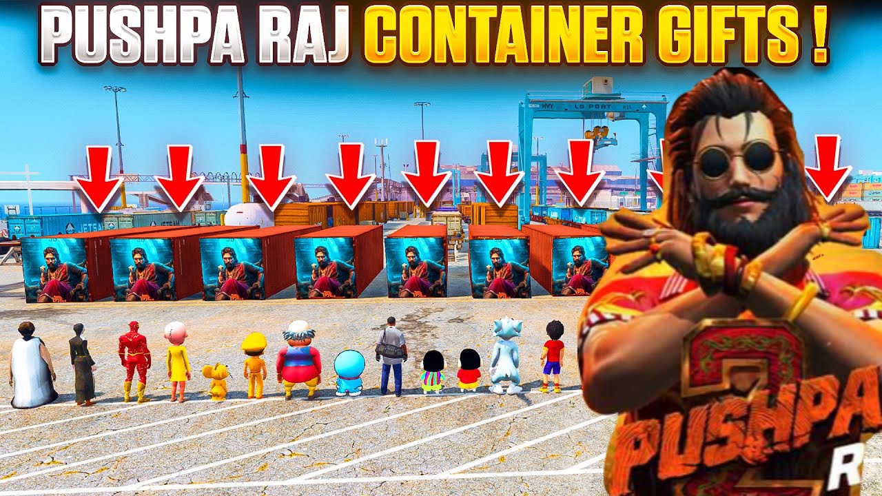 GTA V : Pushpa Containers Opening Shinchan Doraemon Franklin in GTA 5 ...