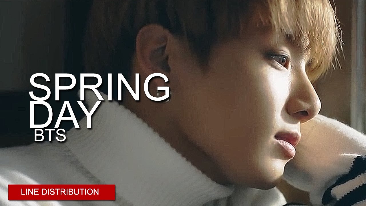 BTS - Spring Day | Line Distribution (Color Coded) - YouTube