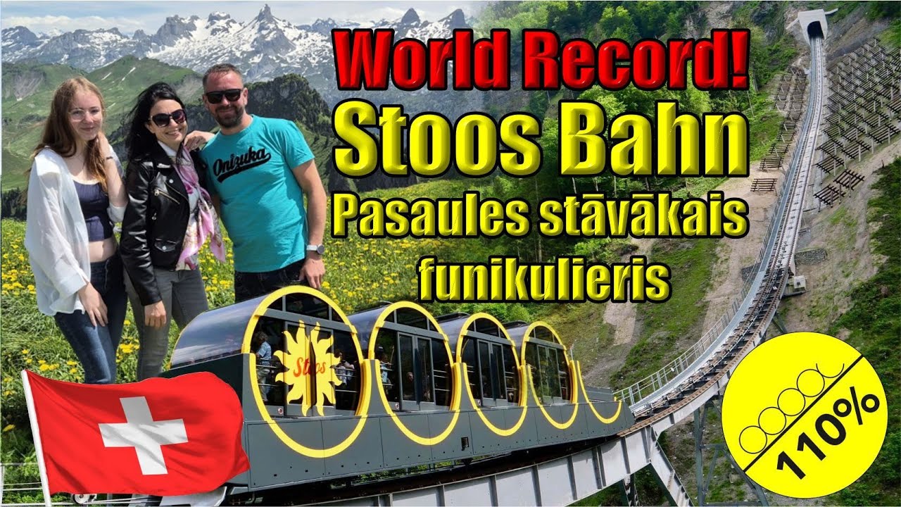 Stoos Bahn, pasaulē stāvākais funikulieris - YouTube