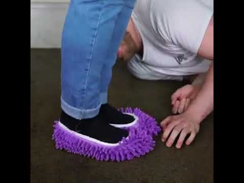 Mop slippers : These are Mops for your Feet - YouTube