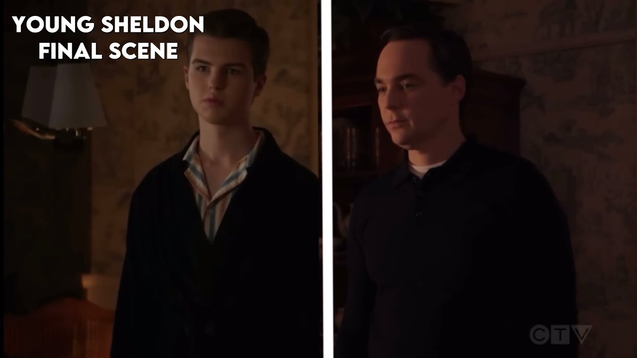 The Last Scene with Old Sheldon (Young Sheldon 7x14) - YouTube