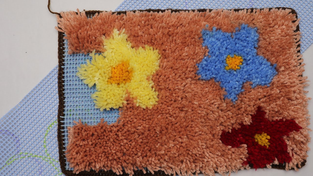 QUICK and EASY way to make a shaggy rug using the latch hook method ...