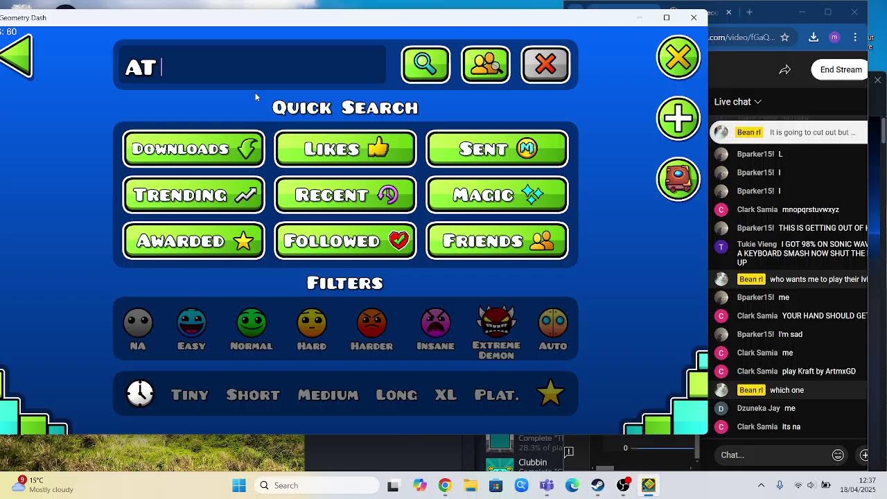 Geometry Dash Live Stream! - YouTube