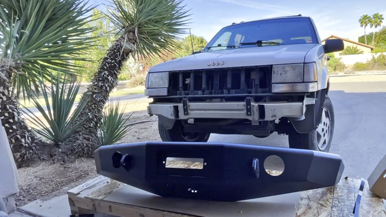Jeep Grand Cherokee ZJ Build - Installing Trail Ready front bumper ...
