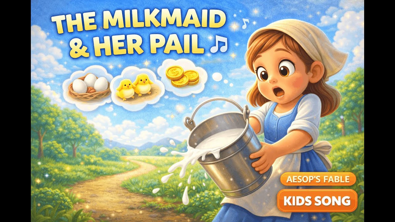 🌾🎶 The Milkmaid and Her Pail | Aesop’s Fable Songs for Children 🥛👧 ...