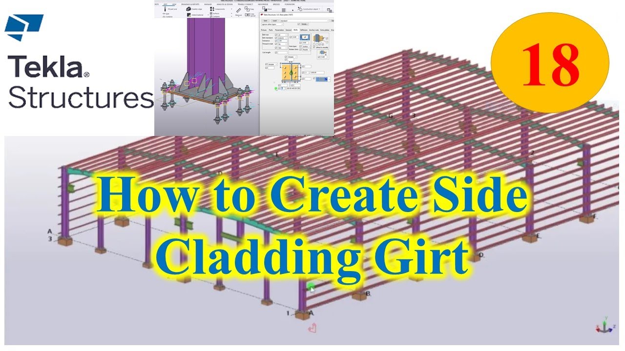 How to create Side Cladding Girt Part18 - YouTube